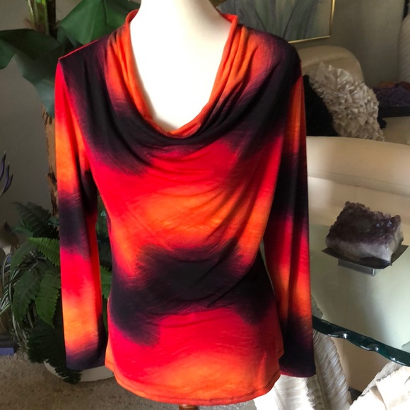 Cocomo | Tops | Sz M Top Cocomo Brand Vibrant Colors Shown Reds To ...